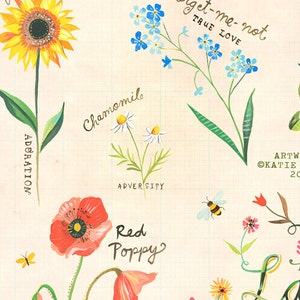 The Language of Flowers Art Print | Watercolor Hand Lettering ...