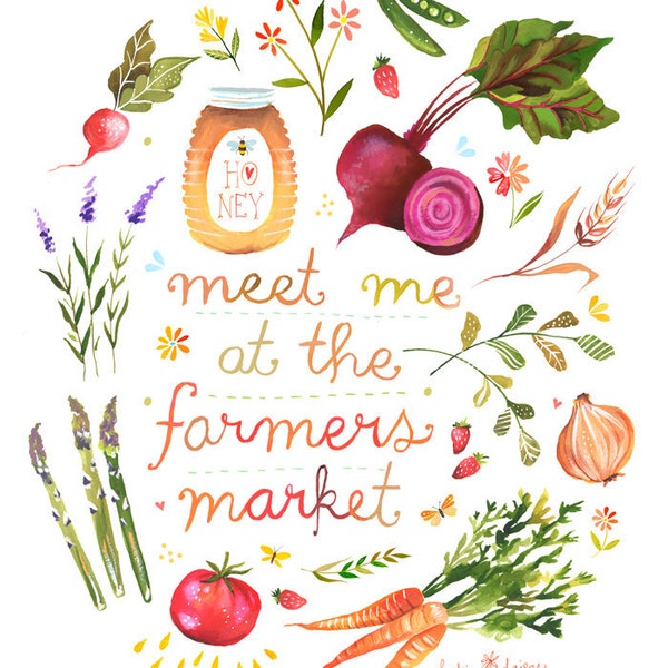 Farmers Market Print - Etsy