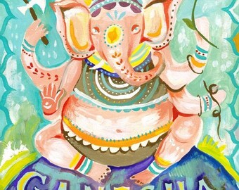 Ganesha Art Print Wall Art Elephant Deity Hindu | Etsy