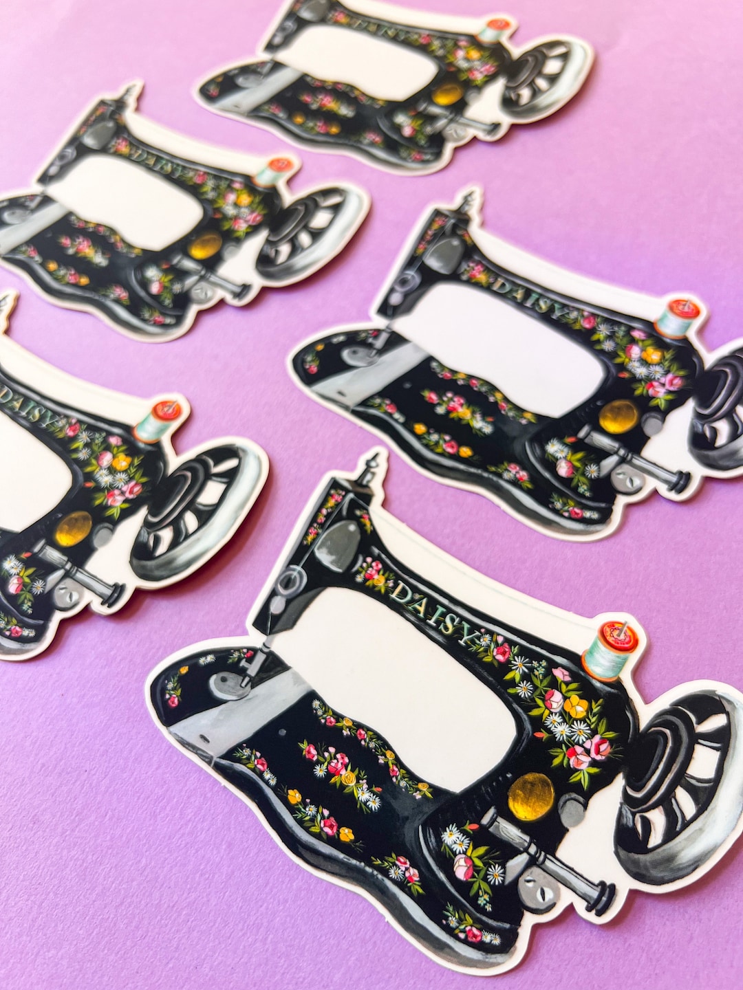 Vintage Sewing Machine Sticker - Etsy