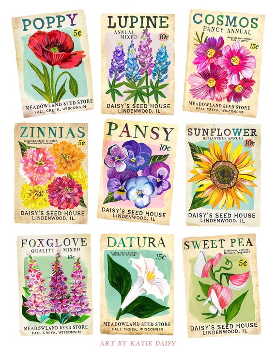 Seed Packet Art Prints