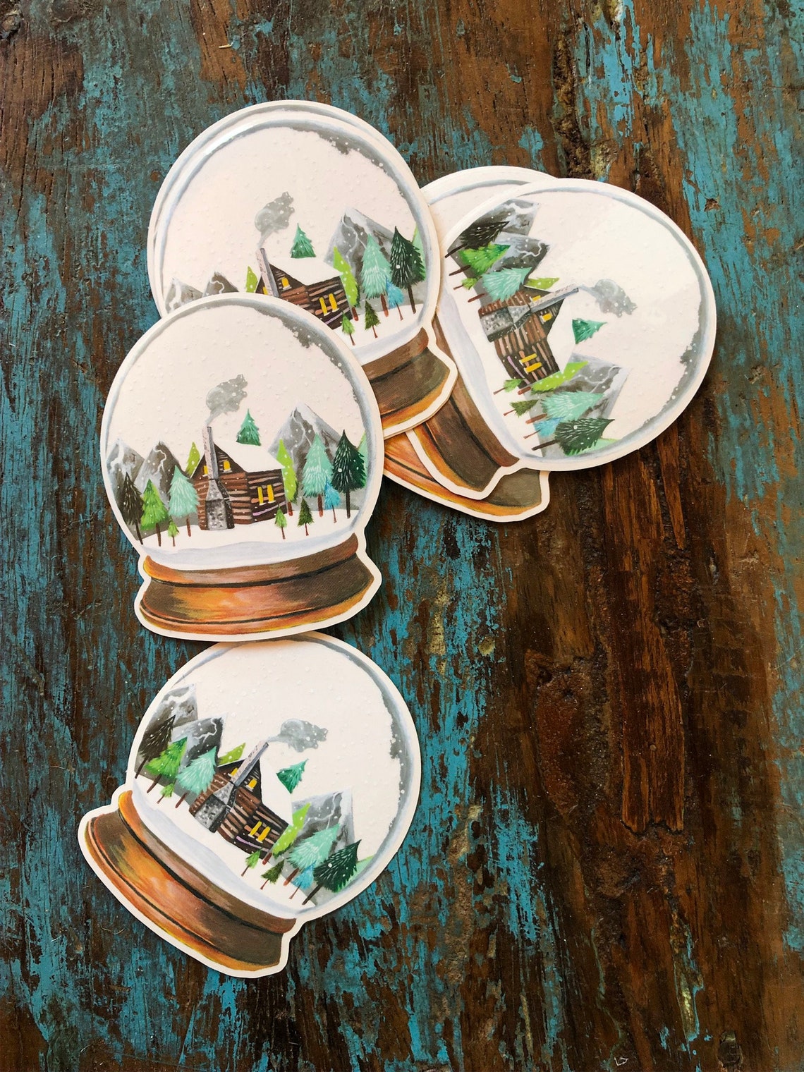 Clear Snow Globe Sticker | Etsy