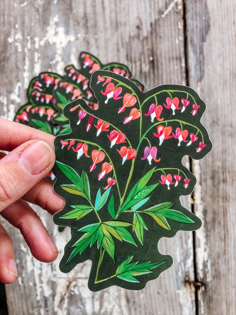 Bleeding Heart Matte Sticker - Etsy
