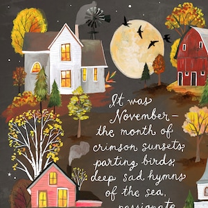 November Art Print - Etsy