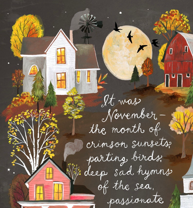 November Art Print - Etsy
