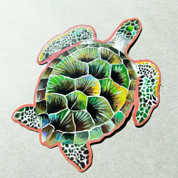 Sea Turtle Sticker - Etsy
