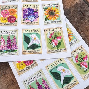 Seed Packet Sticker Sheets - Etsy UK