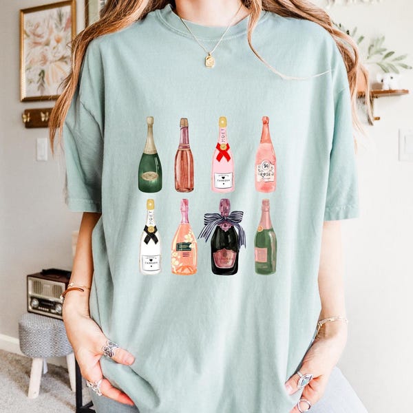 Champagne Tshirt - Etsy