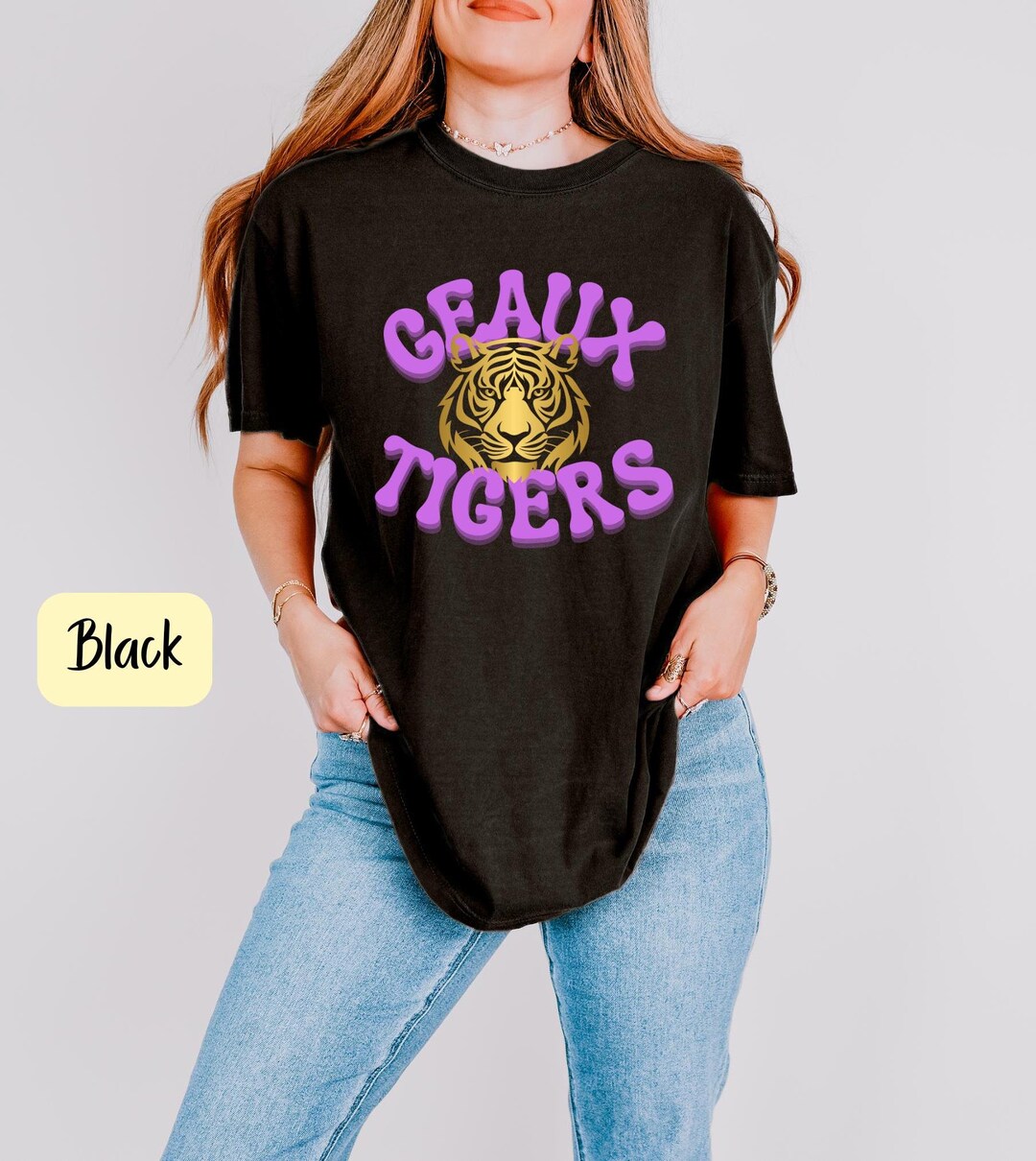 Gold Geaux Tigers LSU Game Day T-shirt: LSU Tiger Fans Apparel, Game ...