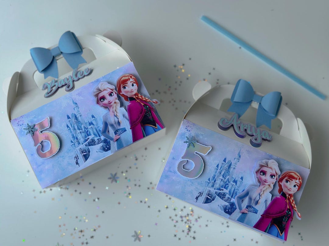 6 Frozen Theme Goodie Box Frozen Gable Box Frozen Birthday Favor Box ...