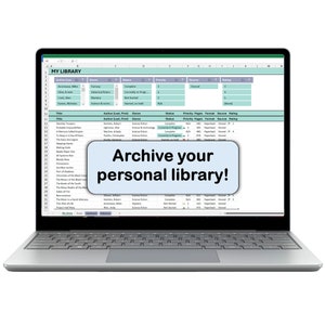 Personal Library Spreadsheet Tracker, Excel Book Organizer, Reading Log ...