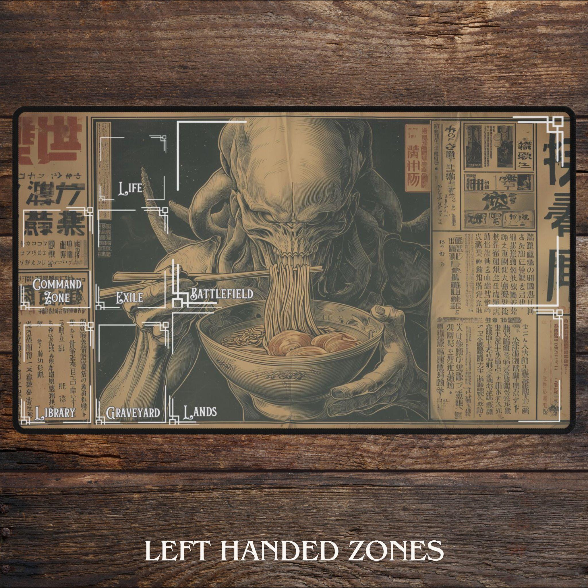 Alien Ramen MTG Playmat With Zones Horror Sci-fi Weirdcore Anime Desk ...
