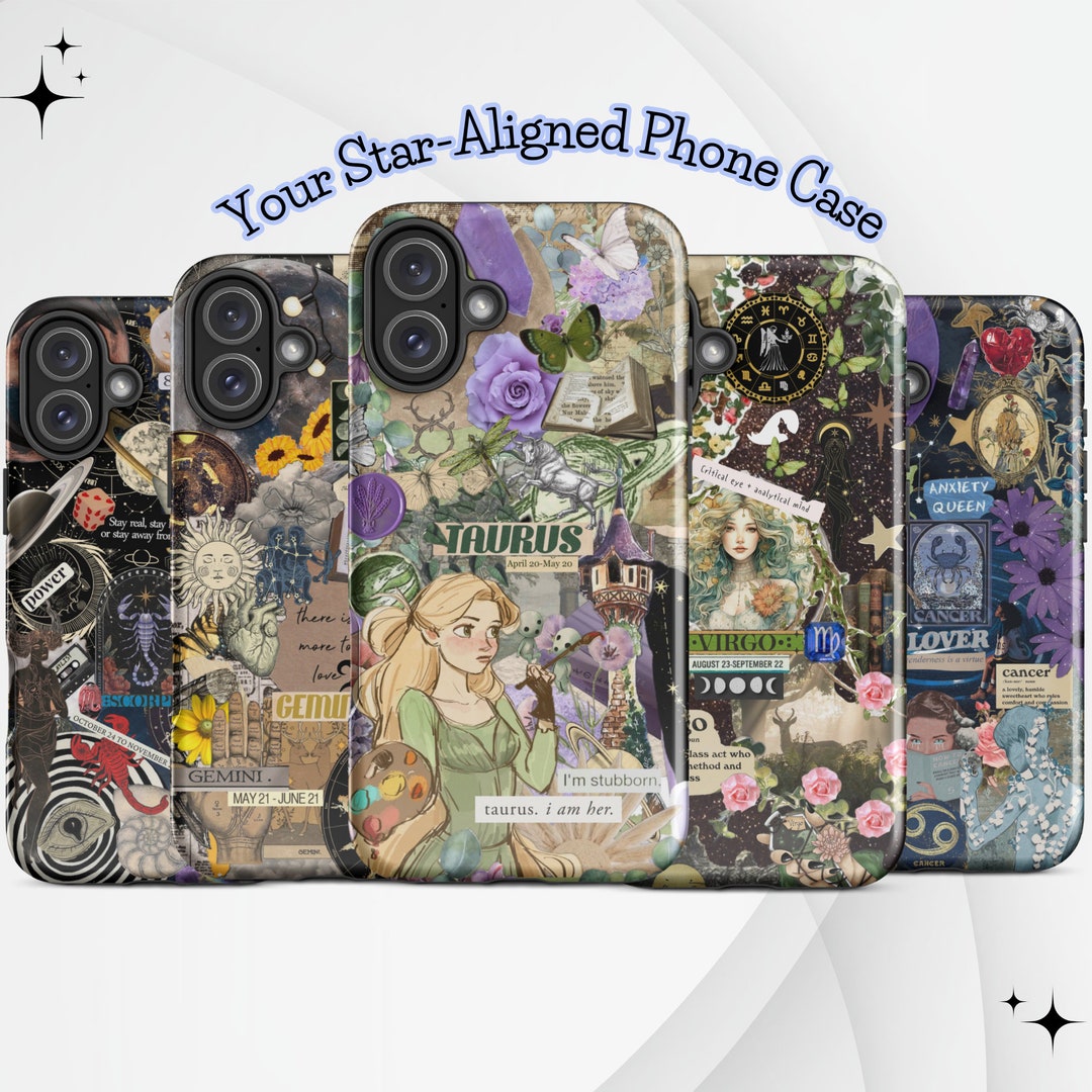 Zodiac Sign Collage Phone Case: Astrology Mosaic Art - Etsy