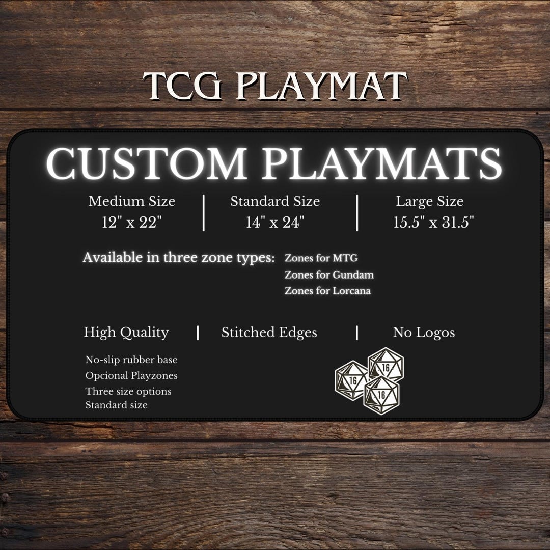Custom Playmat MTG Playmat With Zones, TCG Playmat, Lorcana Playmat ...