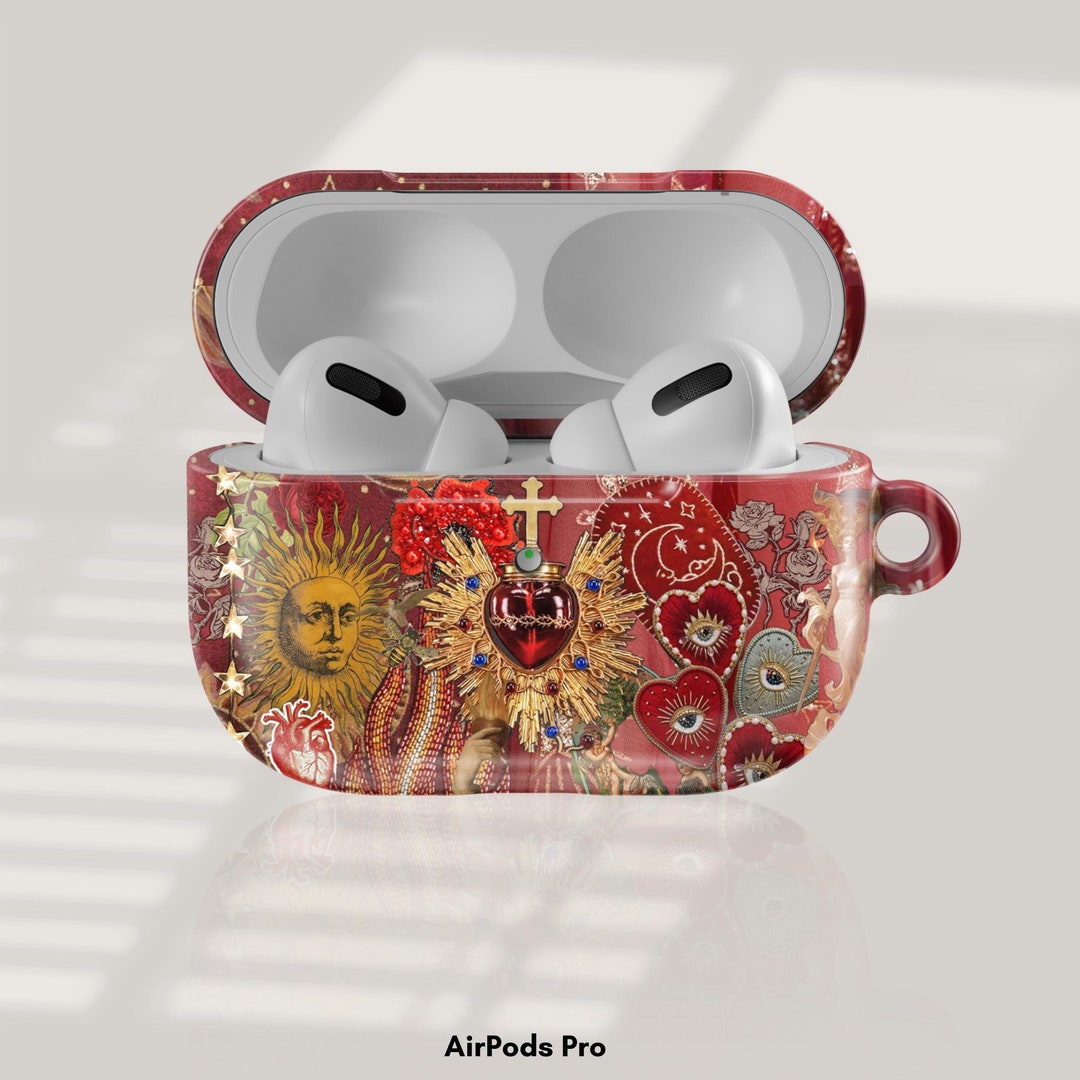 Celestial Sacred Heart AirPod Case Vintage Collage Airpods 4 Case ...