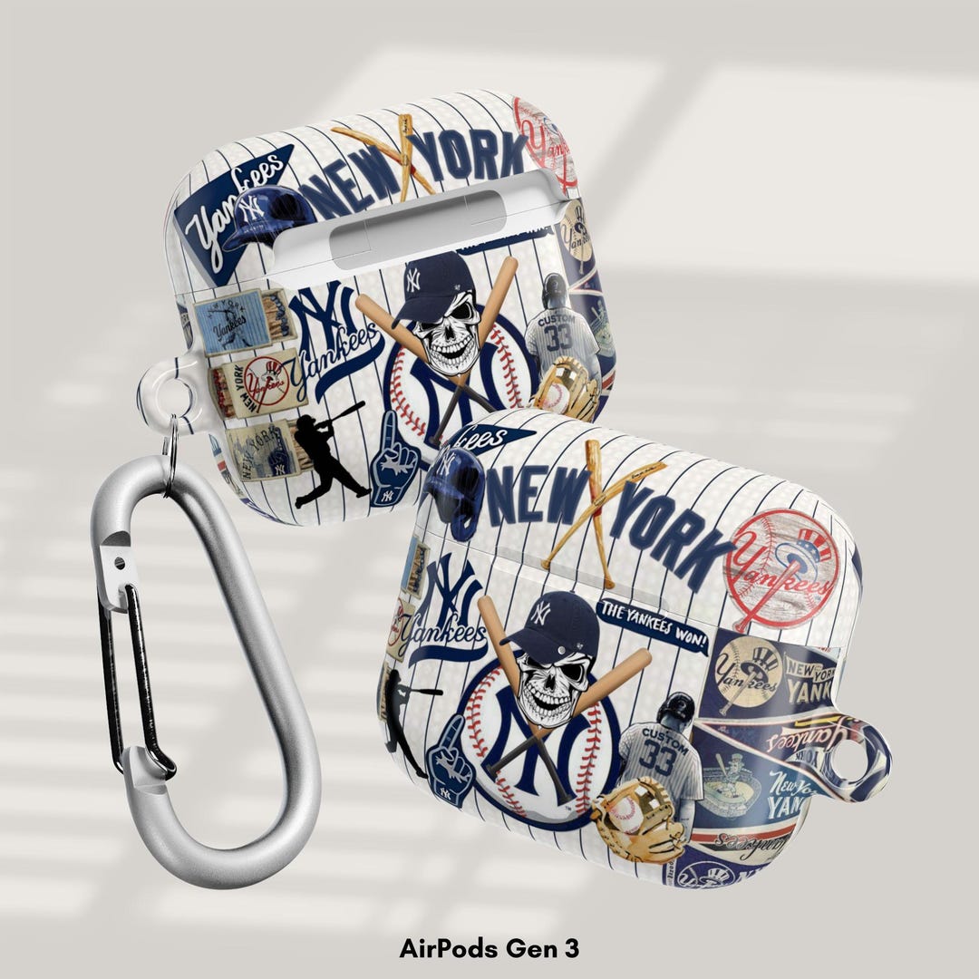 New York Yankees AirPod Case Custom Baseball Name Airpods 4 Case ...