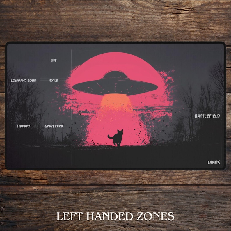 Silent Forest MTG Playmat Neon Cat TCG Playmate • Meme Mousepad ...