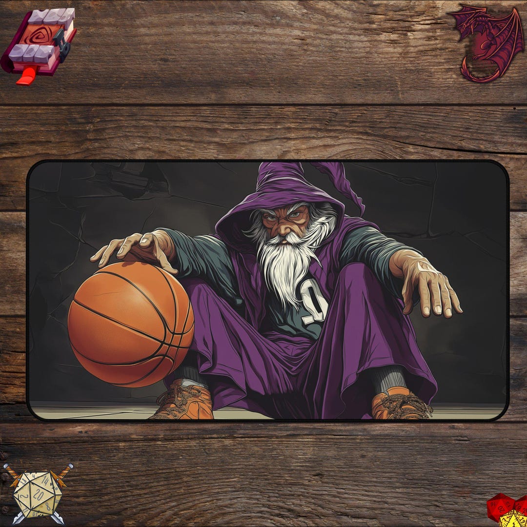 MTG Playmat With Zones Basketball Wizard Funny Staff Magic the ...