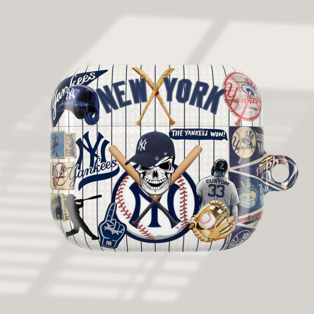 New York Yankees AirPod Case Custom Baseball Name Airpods 4 Case ...
