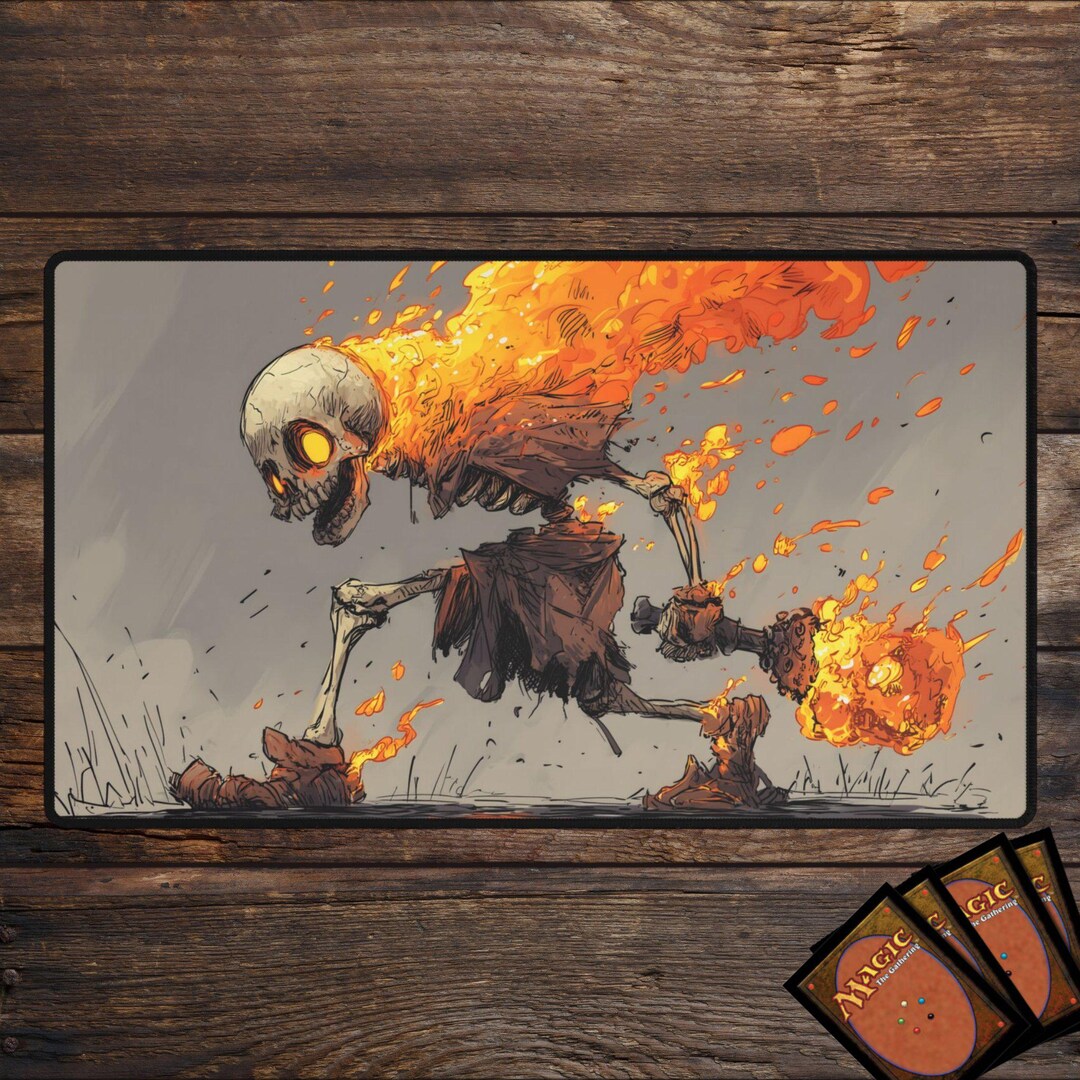 MTG Playmat With Zones Flamewalker Magic the Gathering Playing Mat the ...