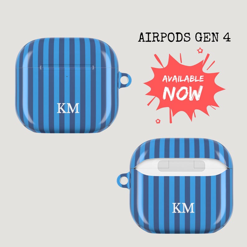 Personalized Monogram AirPod Case Initial Name Airpods 4 Case Butter ...
