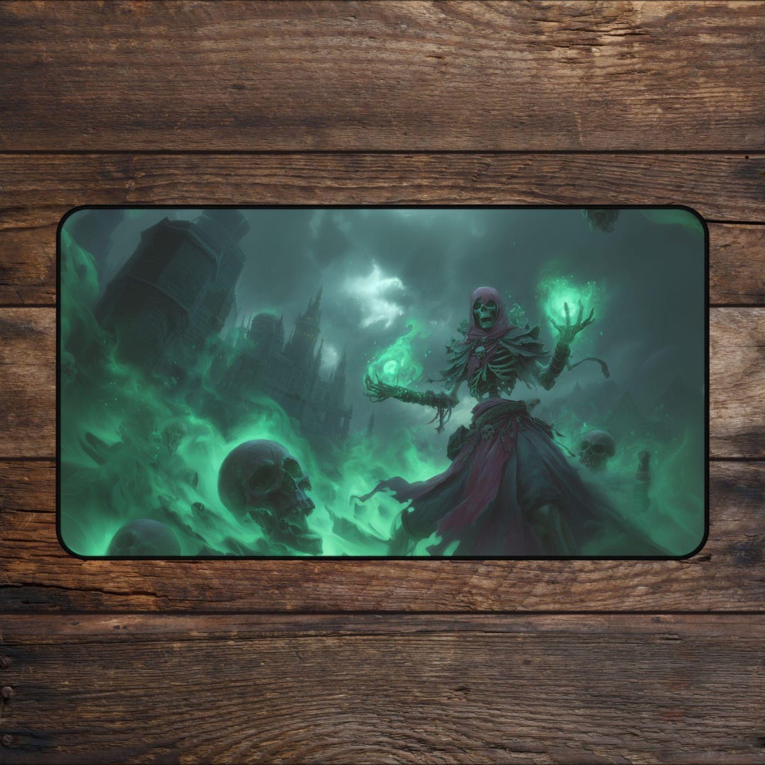 Necromancer's Rise MTG Playmat: Gothic TCG Desk Mat - Etsy