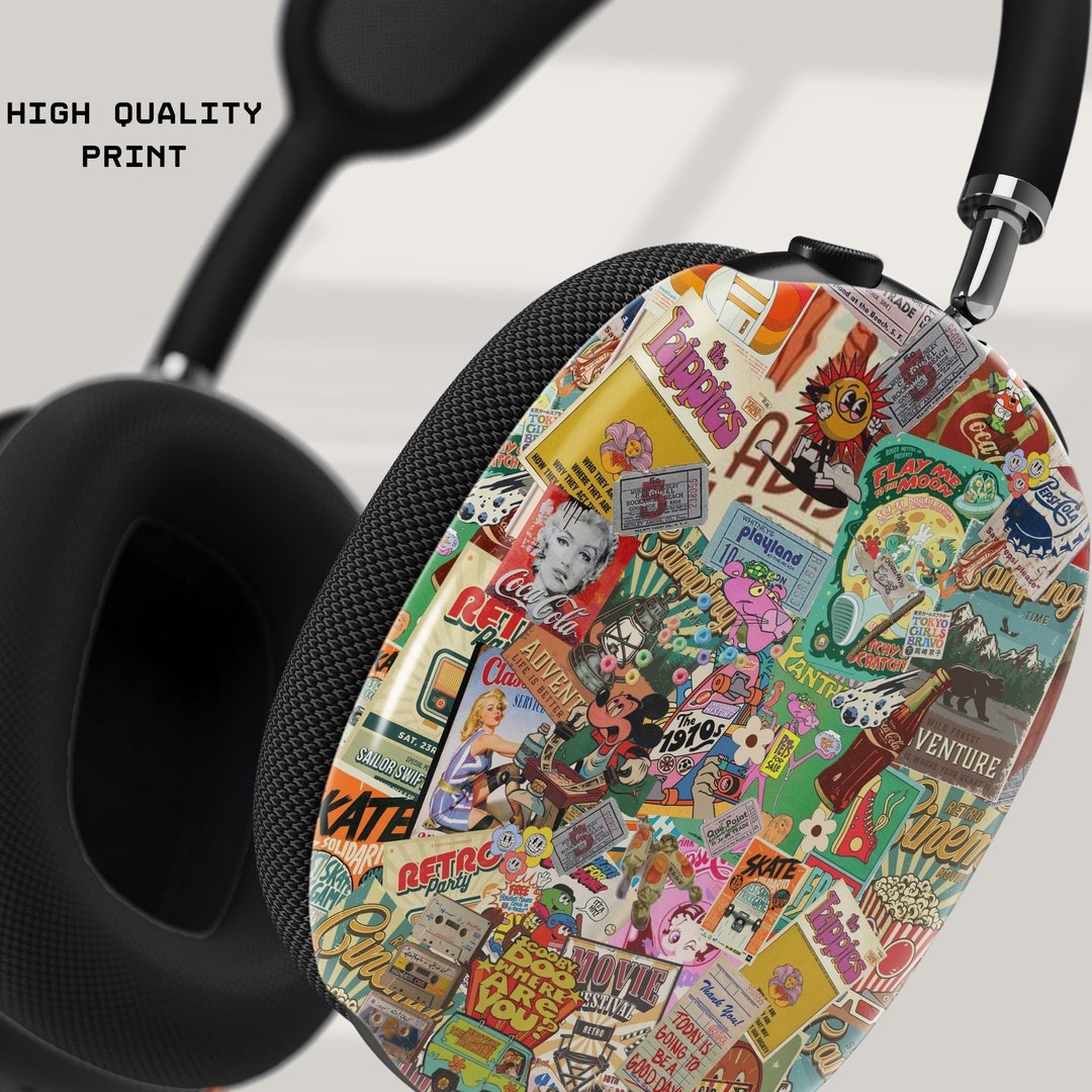 Vintage Y2K AirPod Max Cover Retro Stickers Airpods Max Cover Design ...