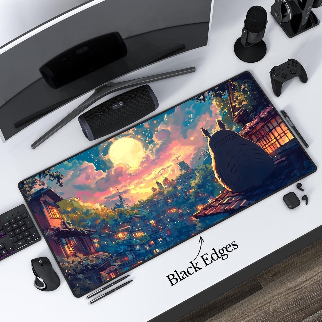 Anime Desk Mat Aesthetic Anime Mousepad | Anime Merch Art Large RGB ...