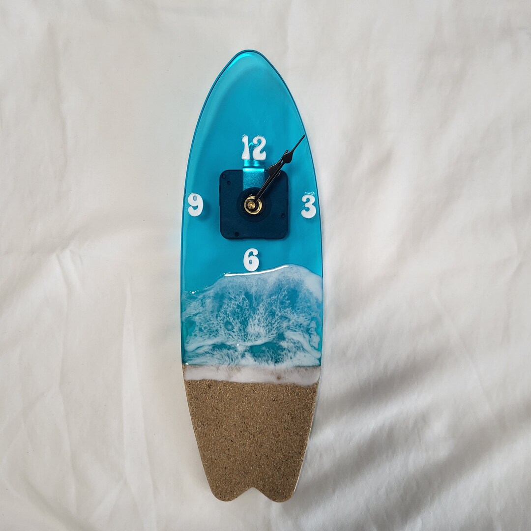 Resin Surfboard Wall Clock - Etsy