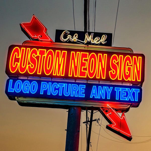 Real Glass Neon Sign - Etsy