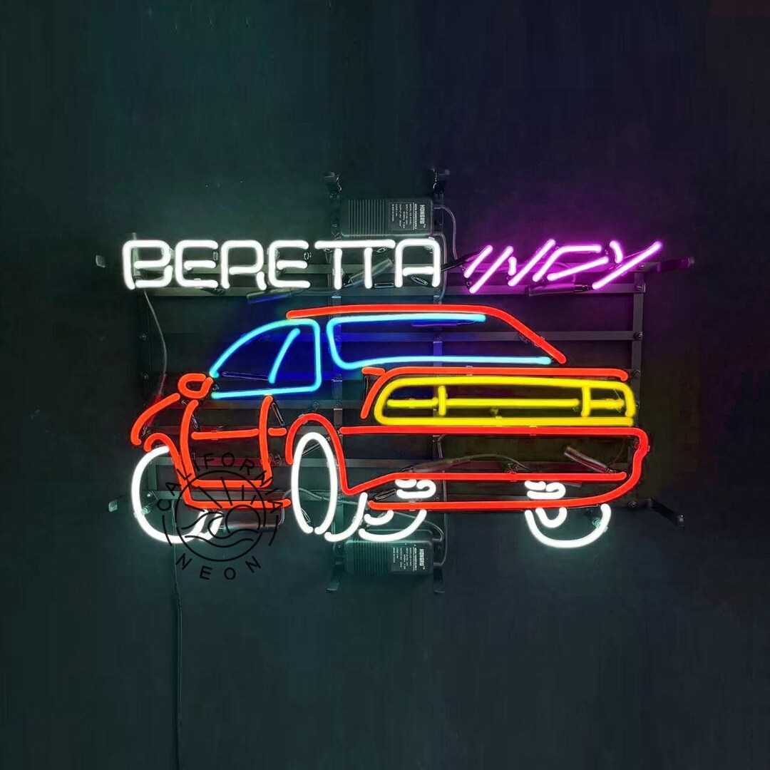 Custom Neon Sign Indy Car Handmade Real Glass Neon Light Sign Lamp Wall ...