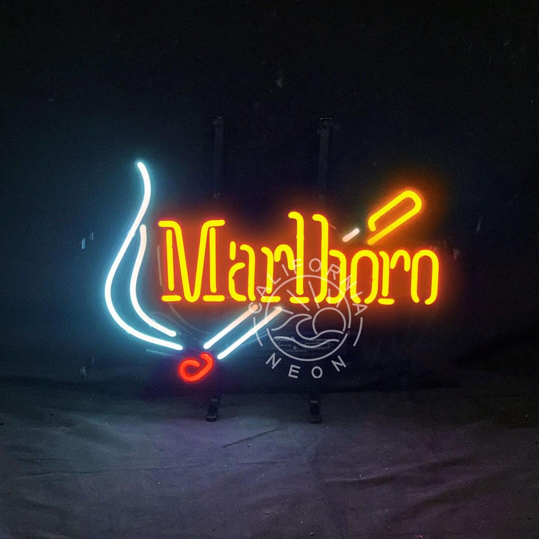 New Custom Real Glass Neon Sign Cigarette for Beer Bar Sign Wall ...