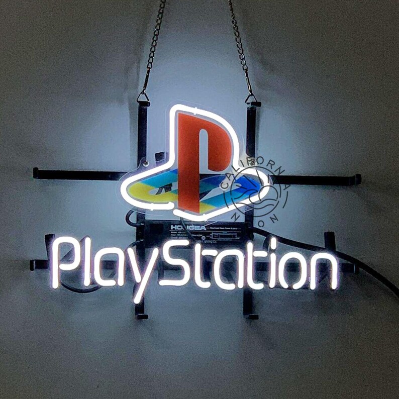 Playstation Neon Sign Custom Handmade Real Glass Neon Sign Wall Art ...