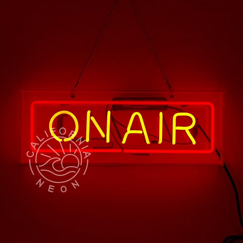 ON AIR Acrylic Light Box Neon Light Sign Professional Recording Decor ...