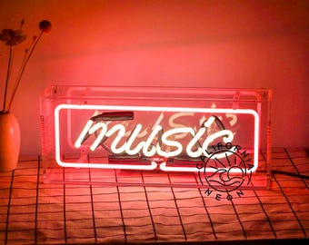 LOVE Neon Box Sign Lights Tailor Made Genuine Glass Neon Light ...