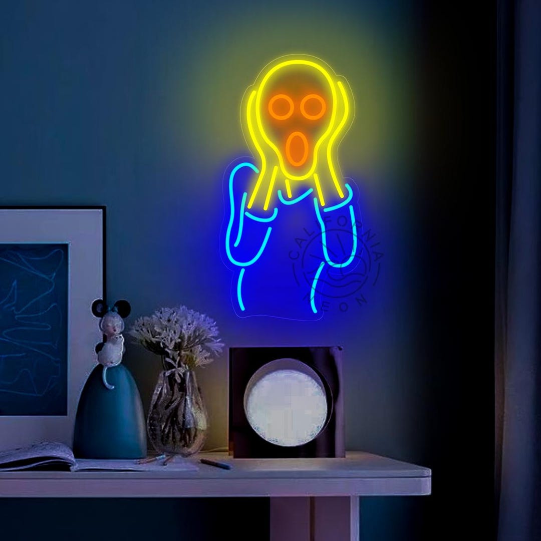 Custom the Scream Art Neon Sign Handmade LED Neon Lights for Man Cave ...