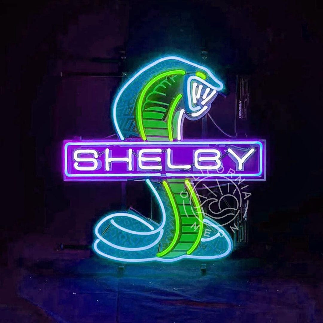 Snake Sign Custom Shelby Cobra Neon Sign With UV Printing Real Glass ...