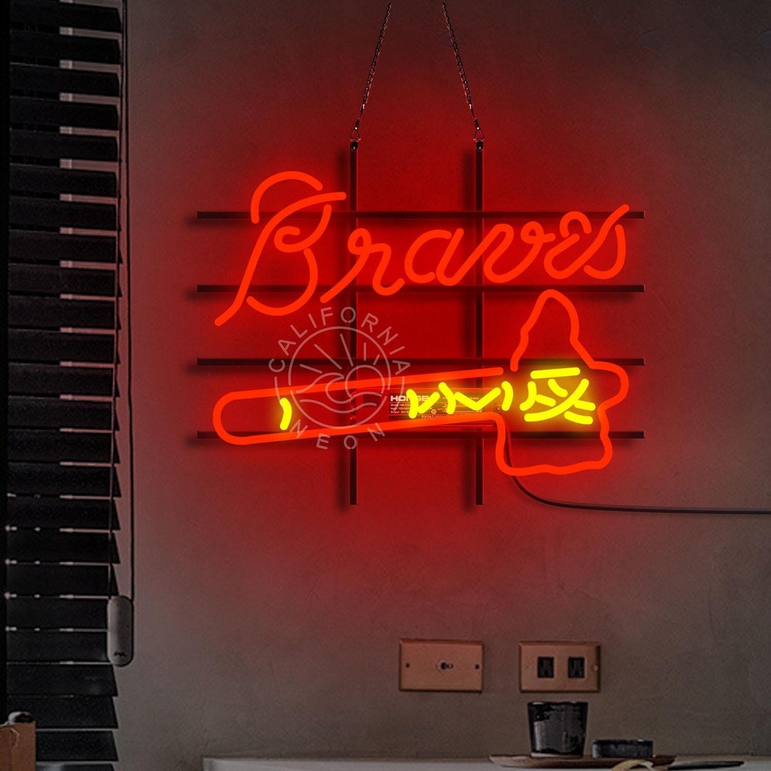 Brave Tomahawks atlanta Neon Sign Artwork Wall Art Home Decor Handmade ...