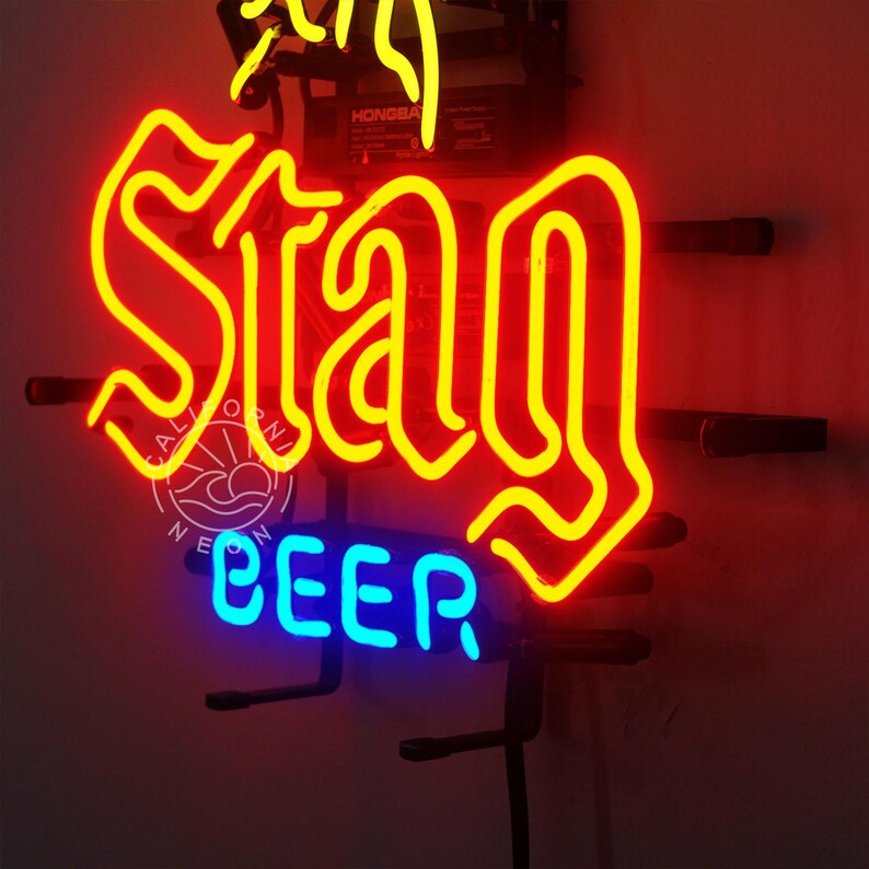 Stag Beer Neon Sign Lights Personalized Gift Handmade Gift Neon Sign ...