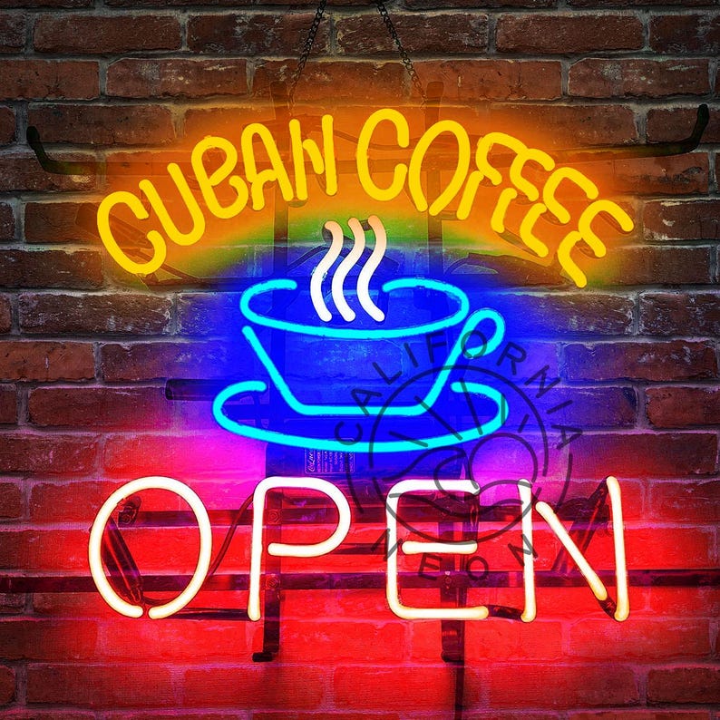 Coffee Open Custom Business Opening Sign Handmade Real Glass Neon Sign ...