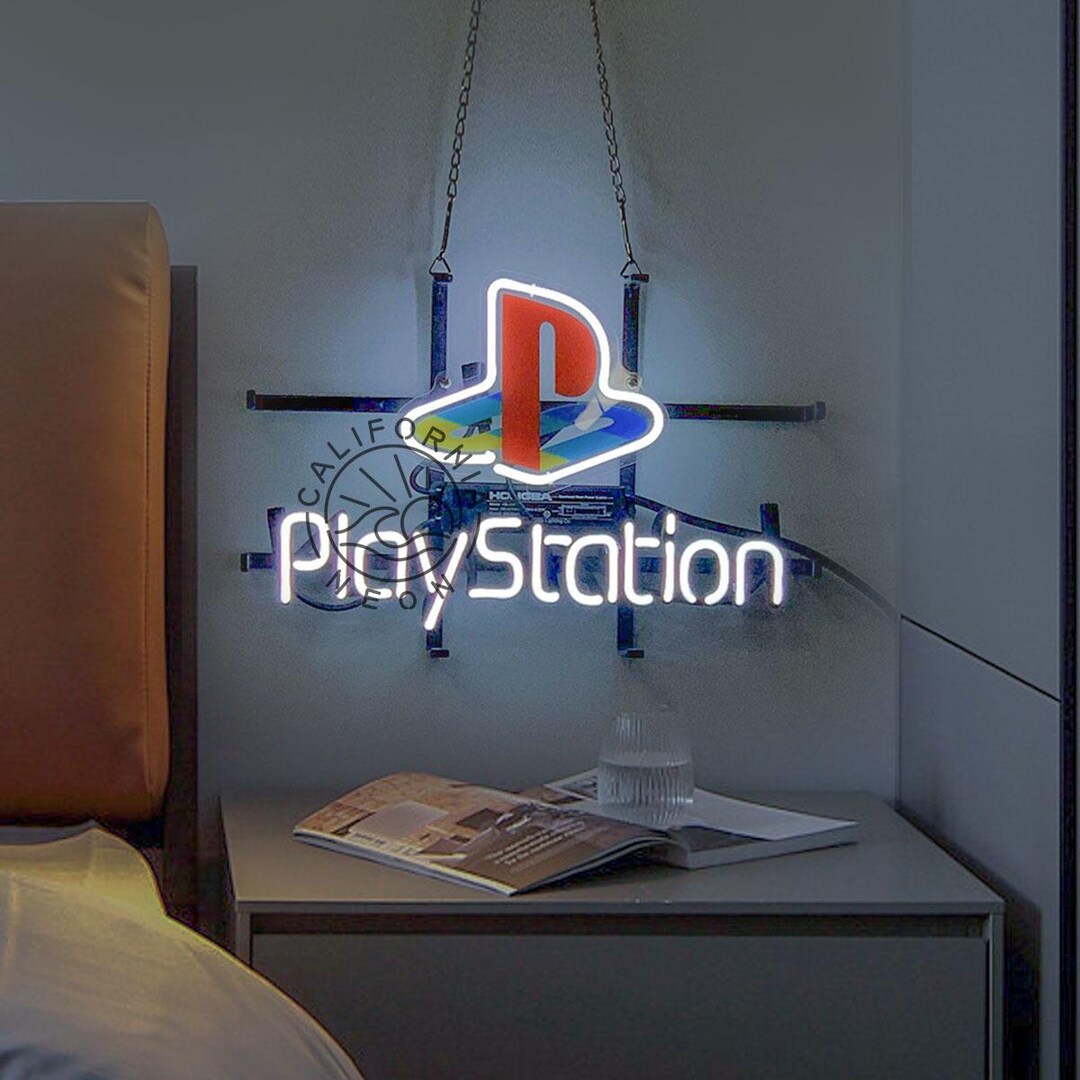 Playstation Neon Sign Custom Handmade Real Glass Neon Sign Wall Art ...