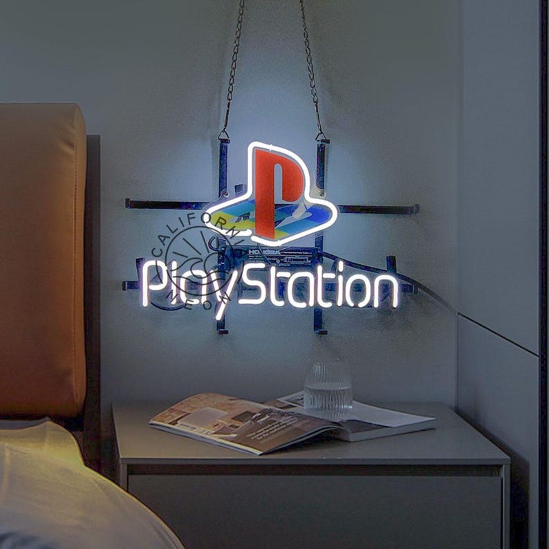 Playstation Neon Sign Custom Handmade Real Glass Neon Sign Wall Art ...