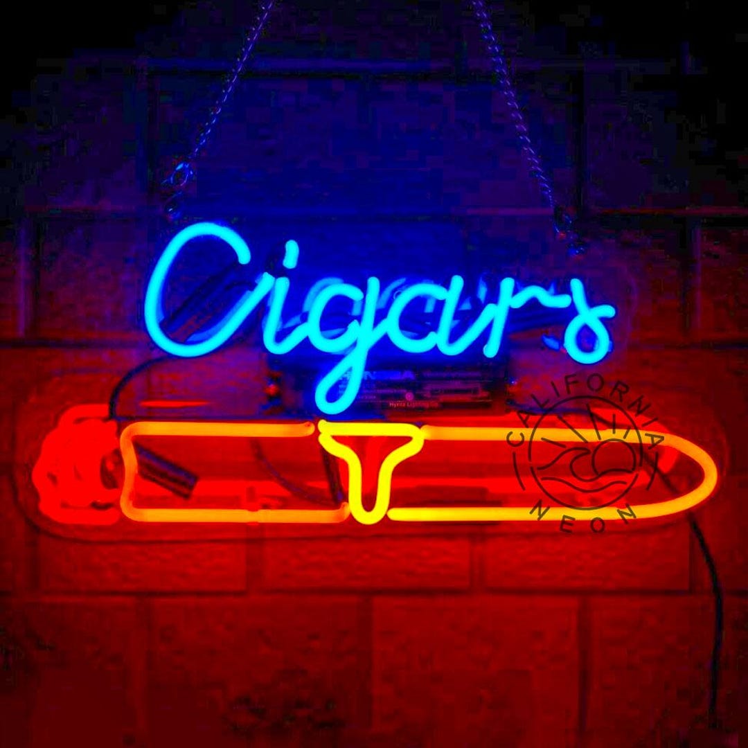 Cigar Neon Custom Real Glass Handmade Neon Sign Stunning Wall Art for ...