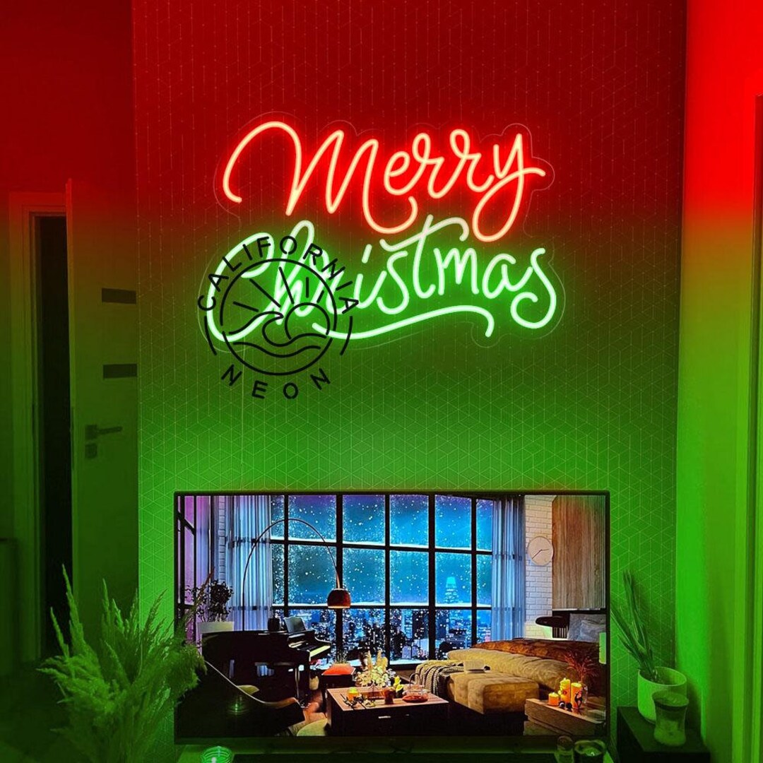 Merry Christmas LED Christmas Decor Handmade LED Neon Lights Sign ...