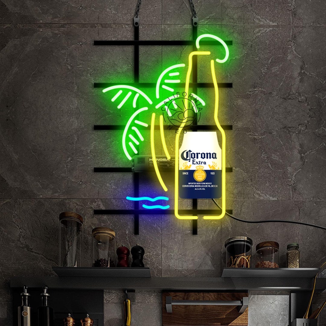 Corona Extra Neon Sign Bar Decor Beer Bar Signs Custom Real Glass Neon ...
