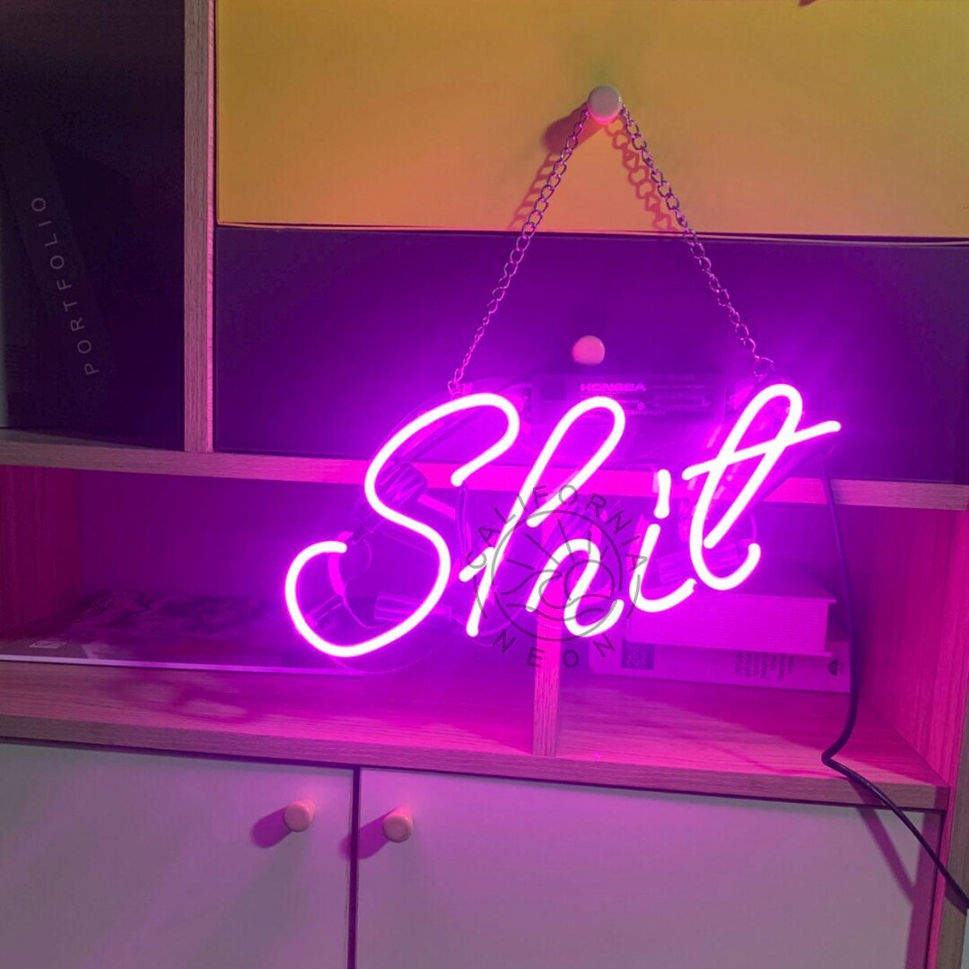 SHIT Neon Lights Home Room Wall Art Decor Neon Bedroom Decor Neon ...