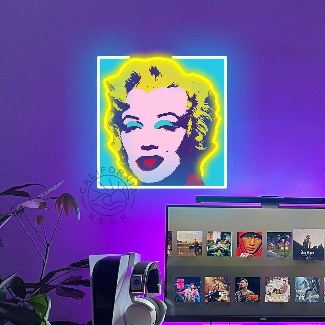 Custom Neon Signs Marilyn LED Neon Sign Pop Artwork Modern Neon Sign ...