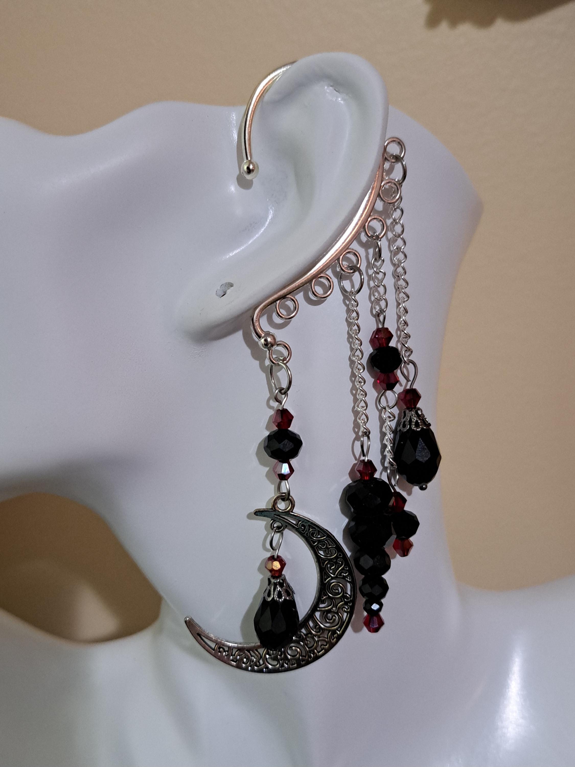 Goth Moon Ear Wraps Ear Cuffs - Etsy