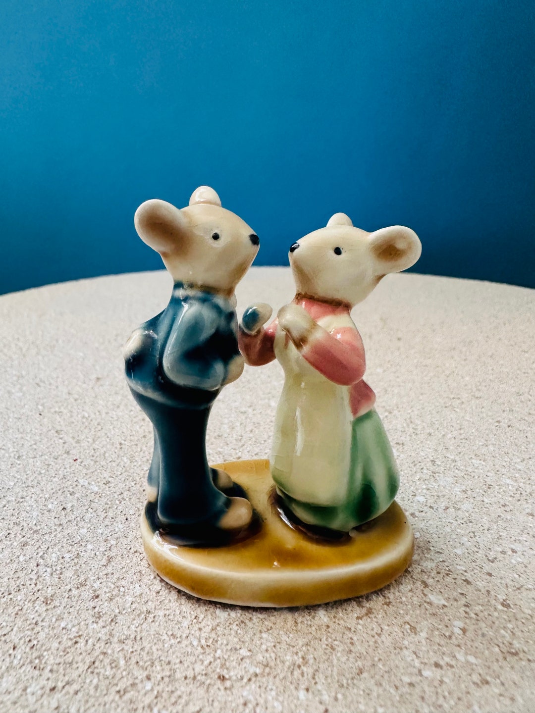 Vintage Albert Kessler Mice Couple Dancing Courting Proposing Figurine ...