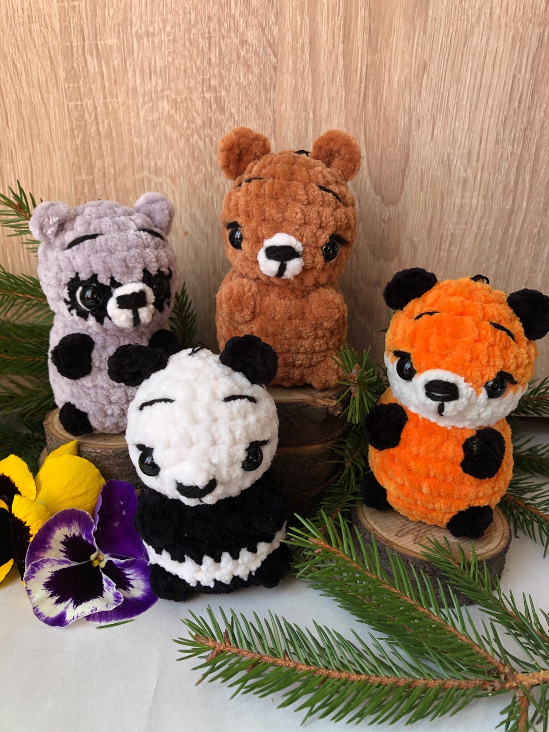 Forest Tiny Chubbies Crochet PATTERN | Bear, Panda, Fox, Raccoon | PDF ...